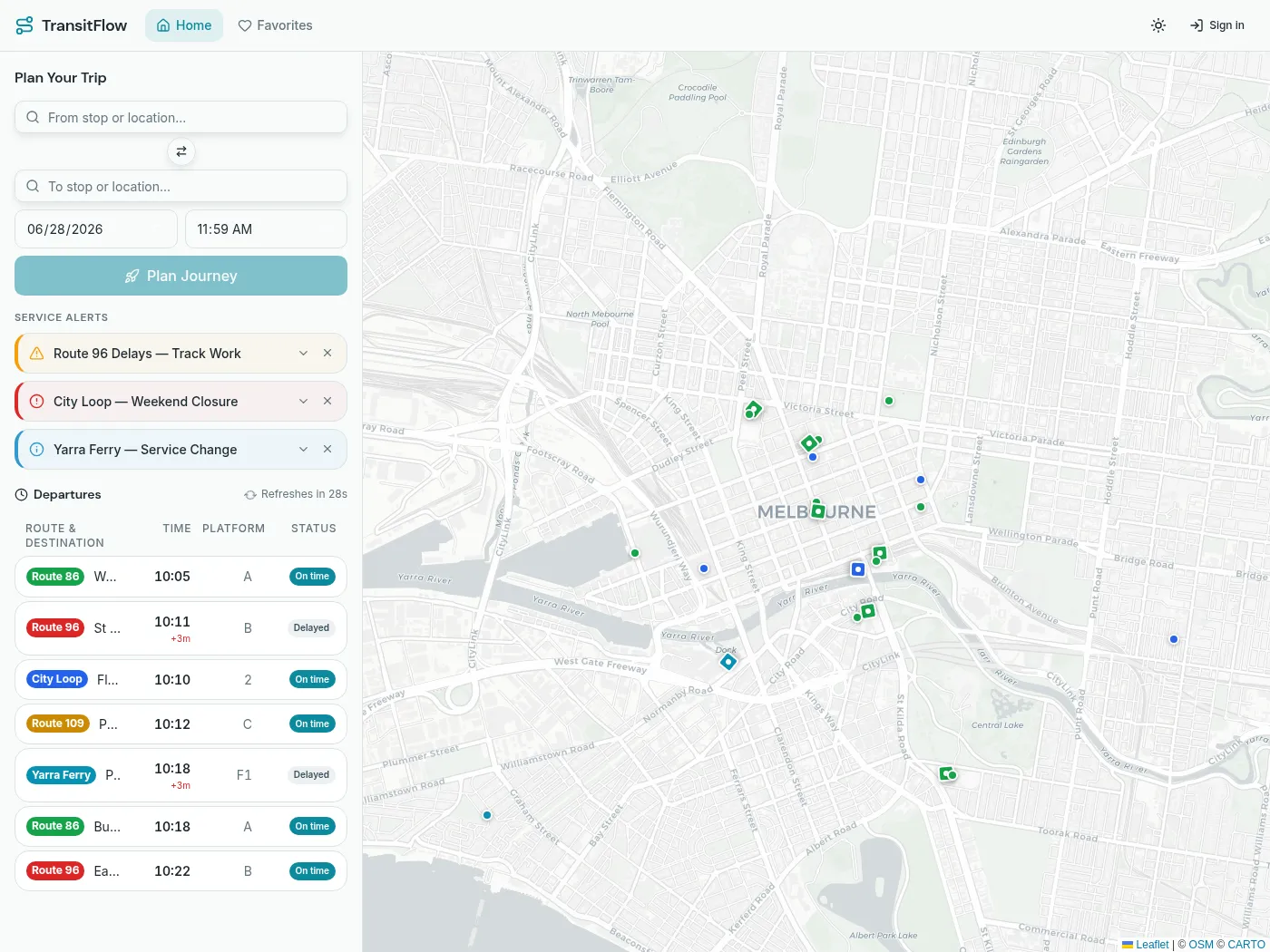 TransitFlow Planner