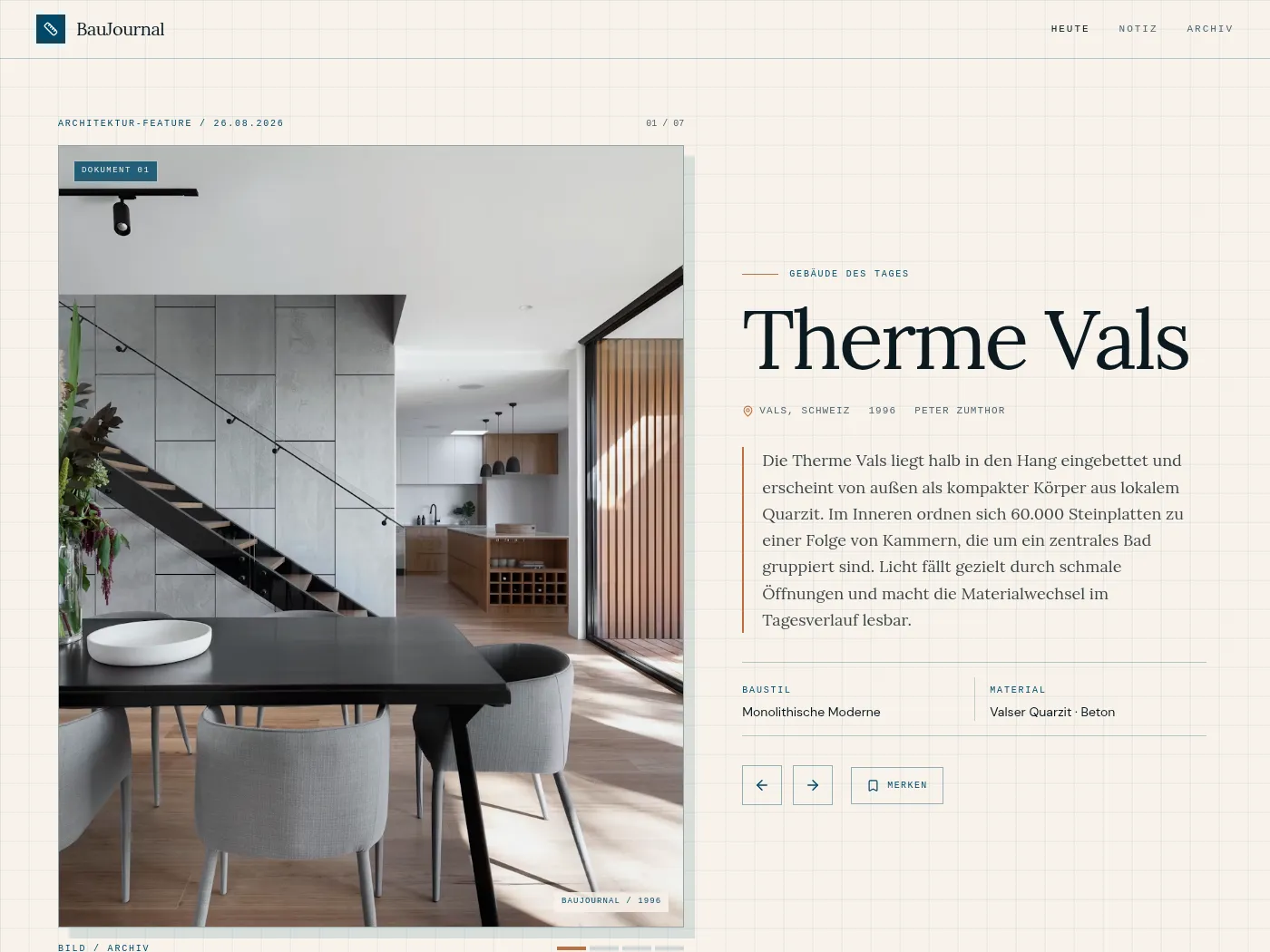 BauJournal Architektur App