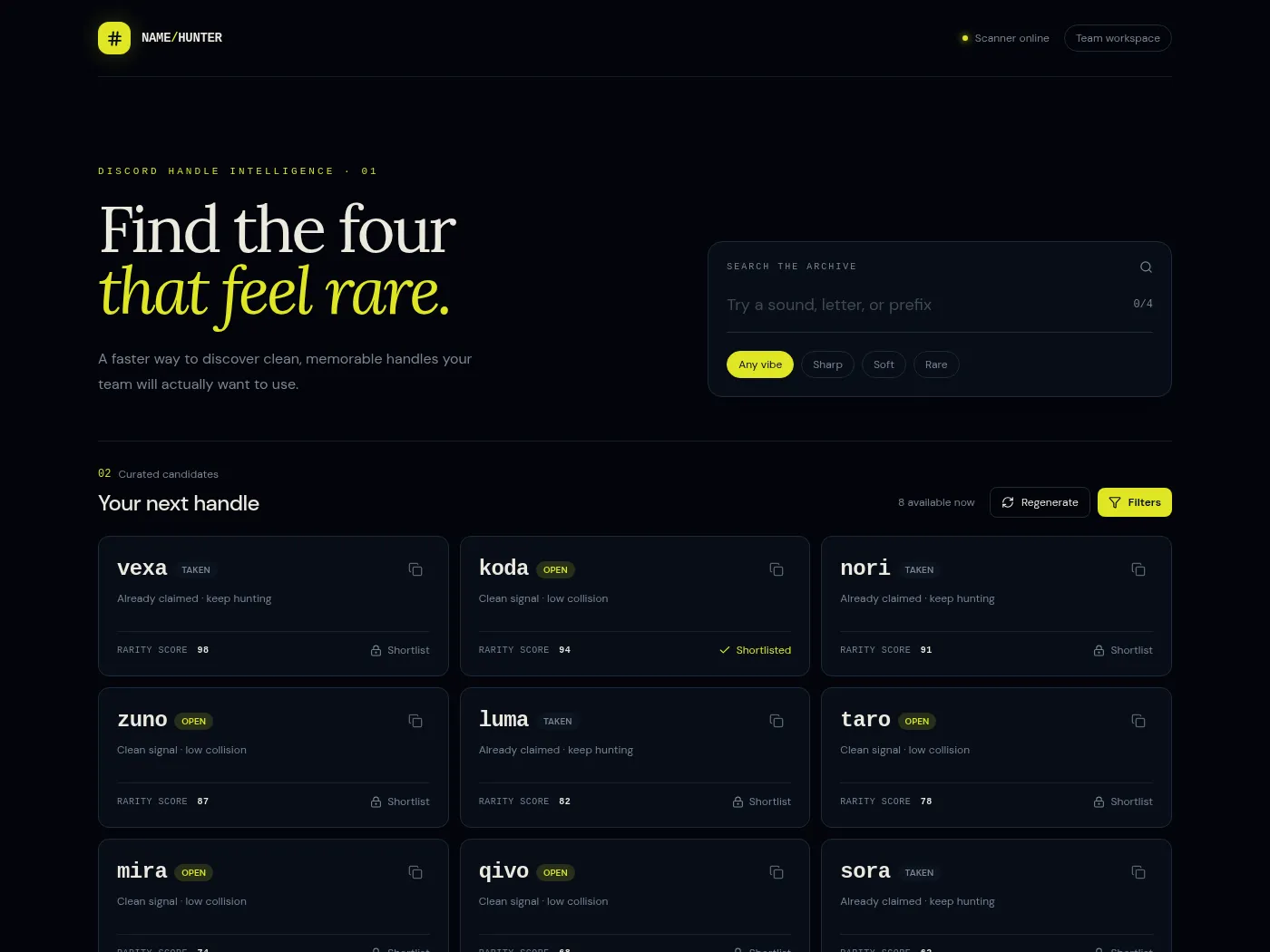 Discord Name Hunter