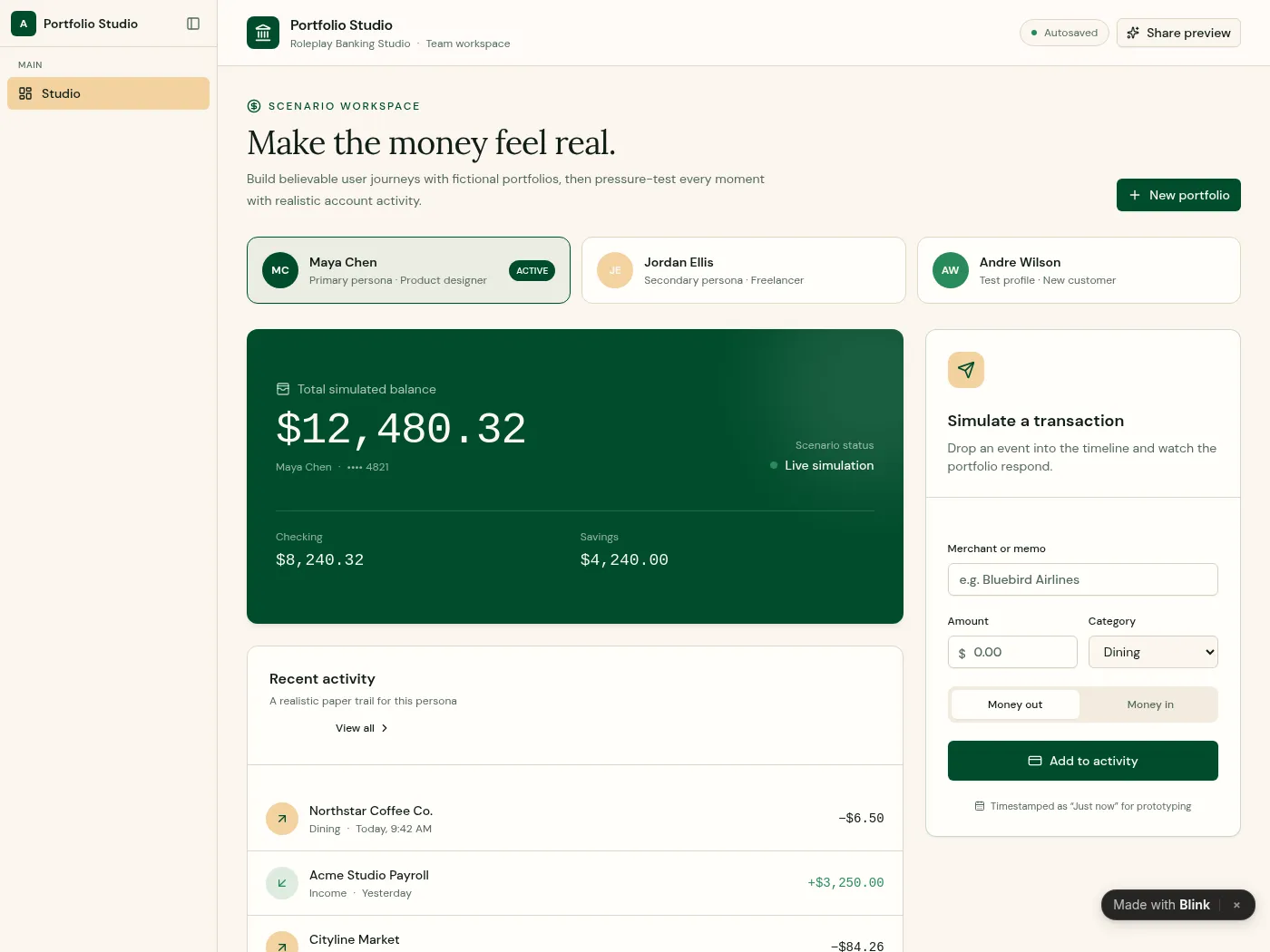 Roleplay Banking Studio