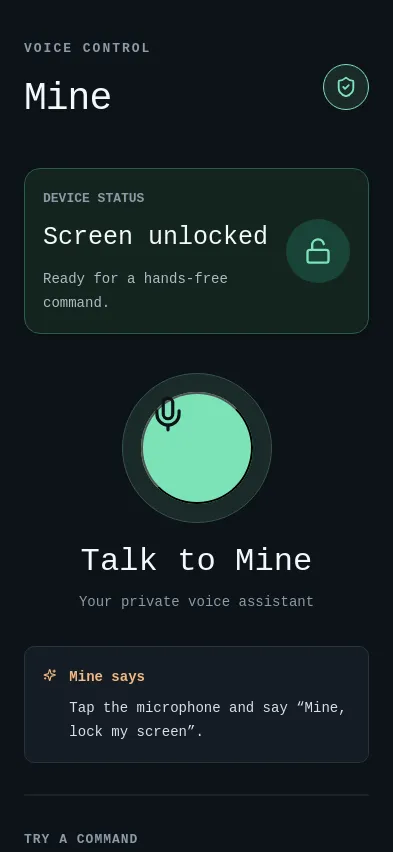 Mine Voice Assistant