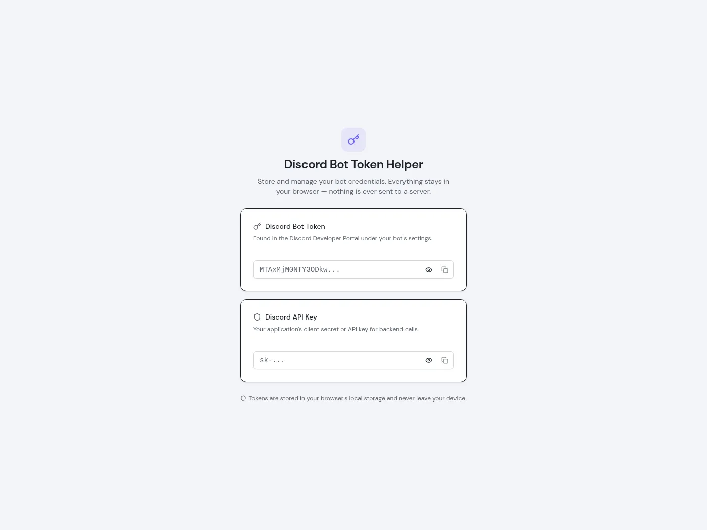 Discord Bot Token Helper