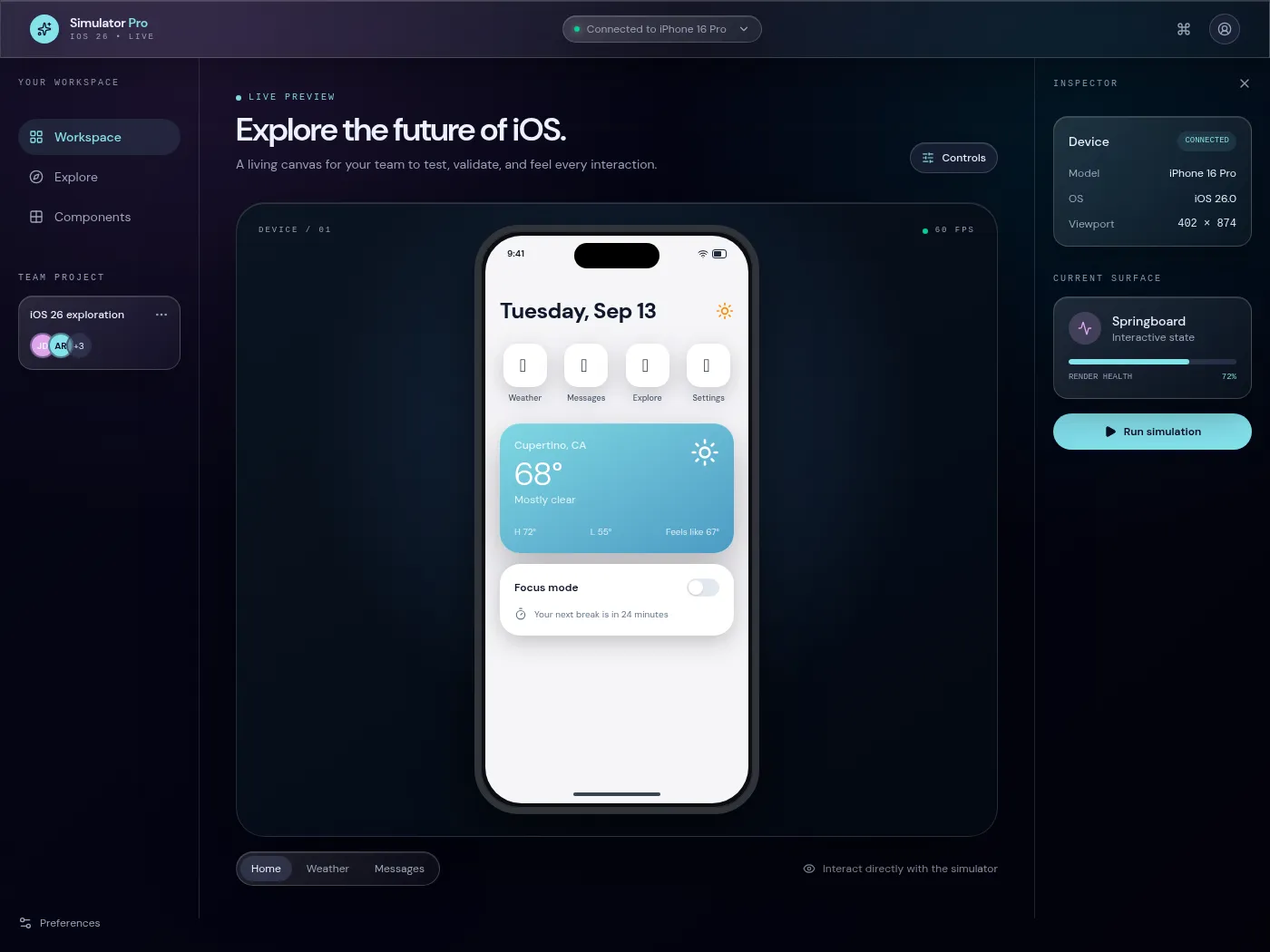 iOS 27 Simulator Pro