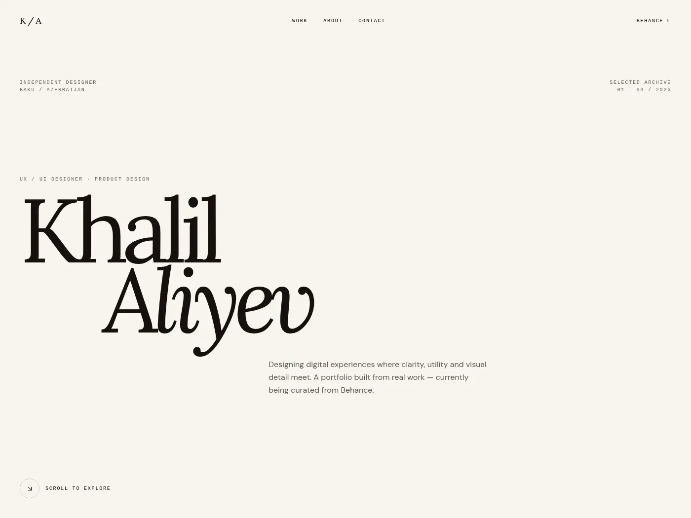 Khalil Aliyev Portfolio