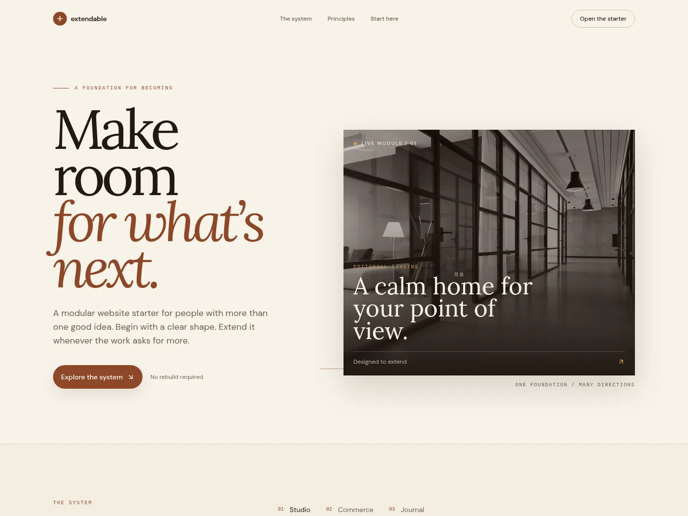 Extendable Web Starter