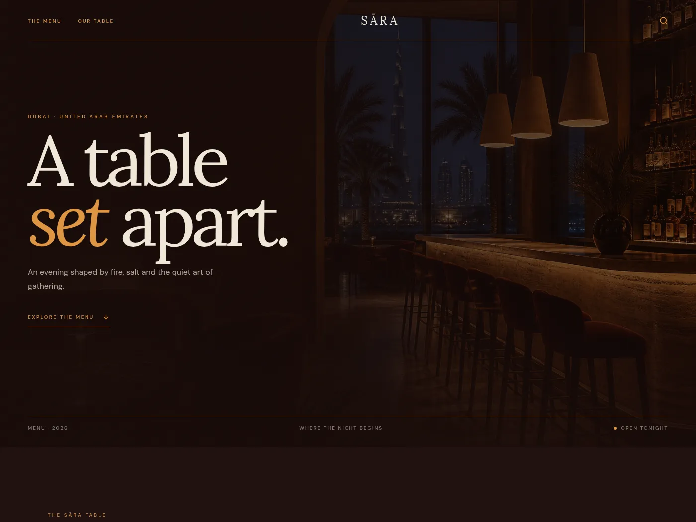 Luxe Menu Experience