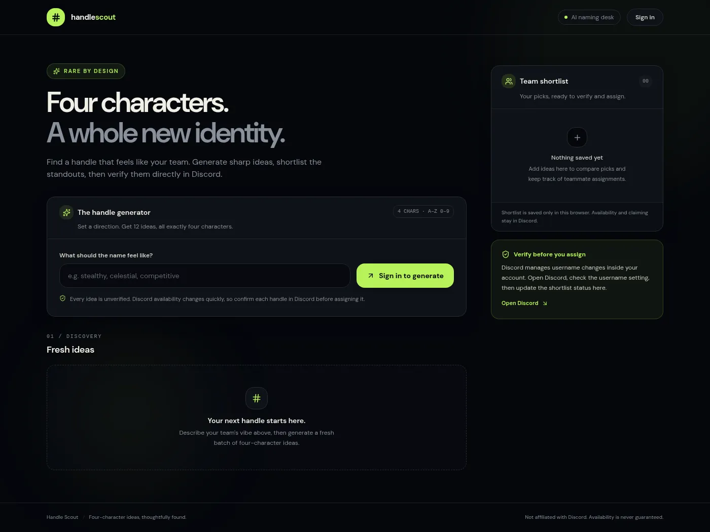 Rare Discord Name Finder