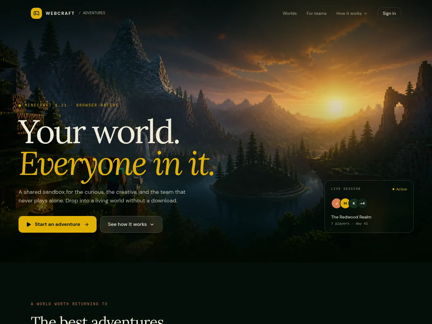 WebCraft Adventures