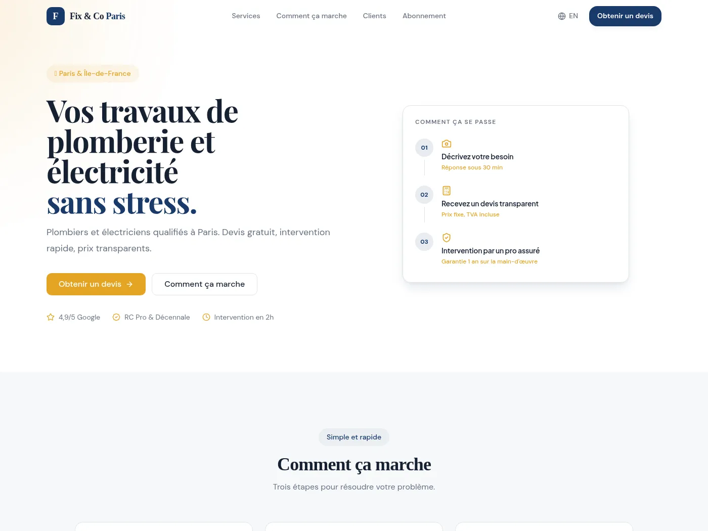 Fix & Co Paris Website