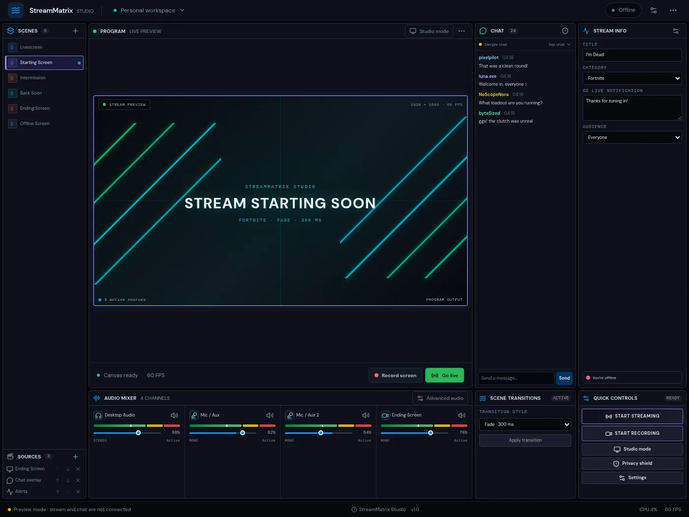 StreamMatrix Studio