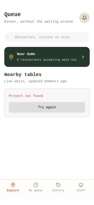 Queue Waitlist App