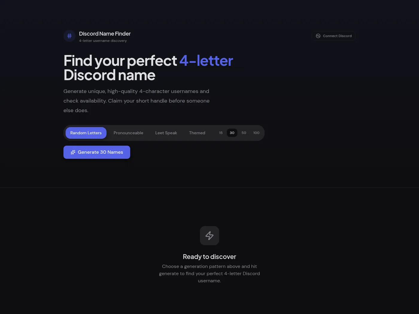 Discord Name Finder