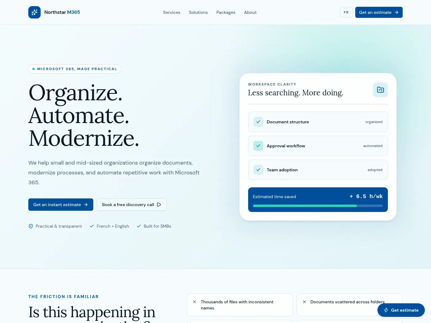 Modern M365 Services Site