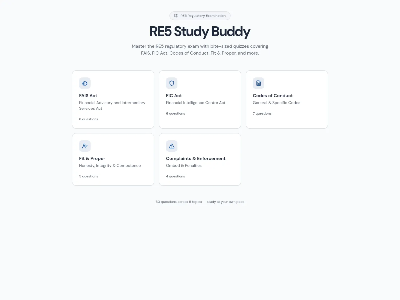 RE5 Study Buddy