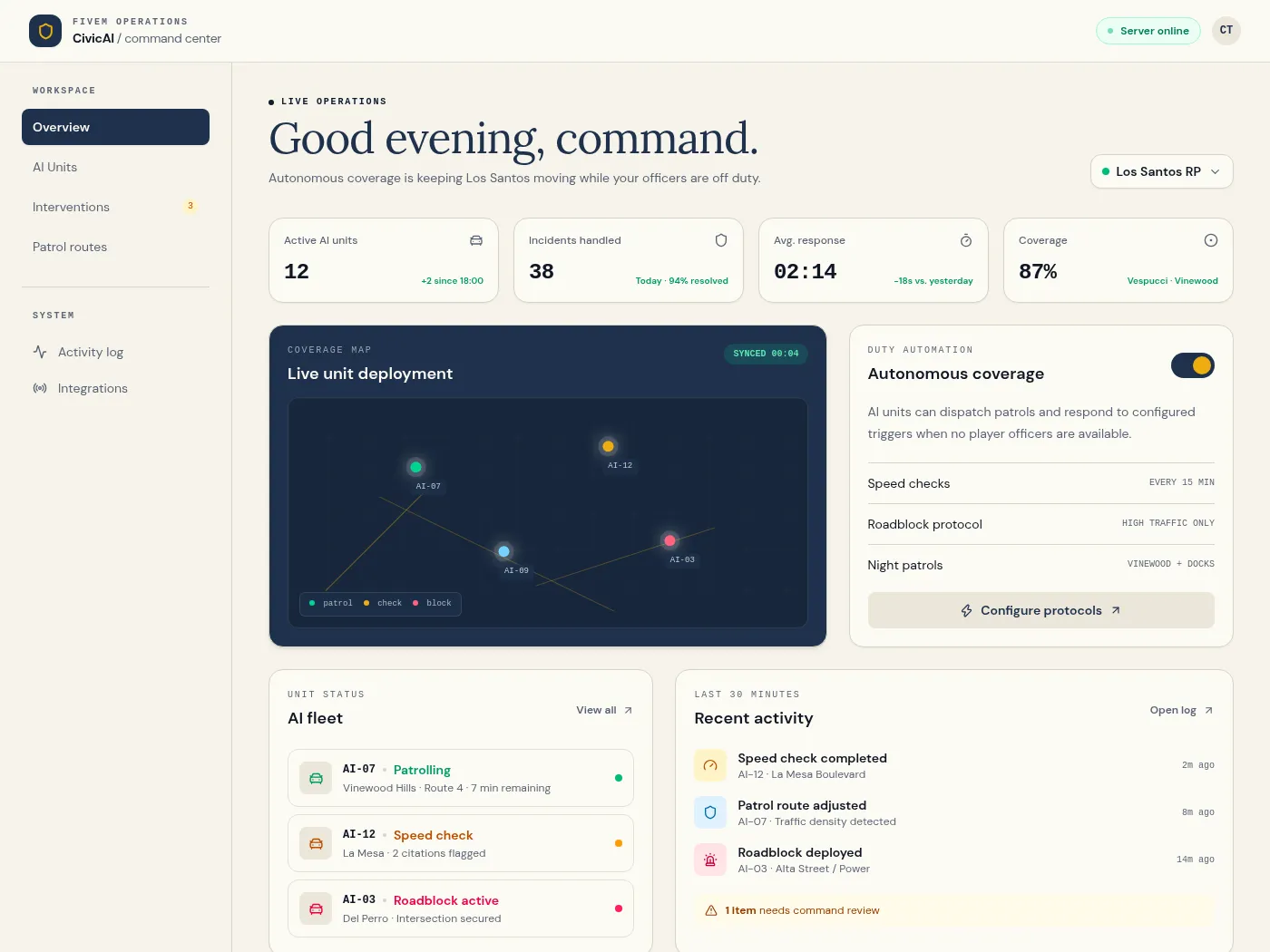 AI Police Duty Script