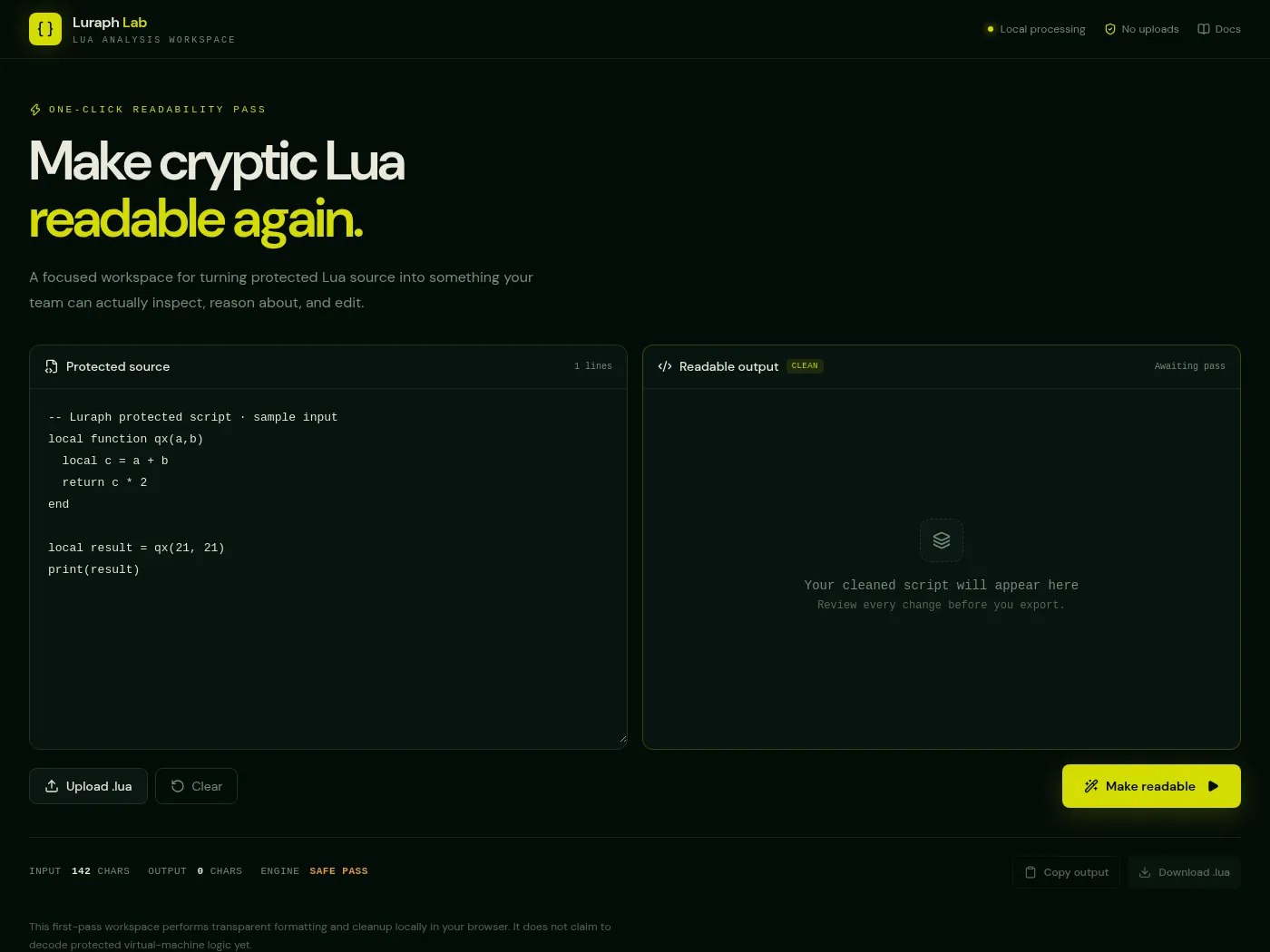 Luraph Deobfuscator Tool