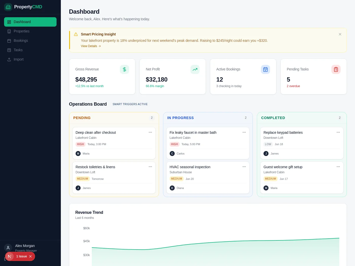SaaS Property Command Center