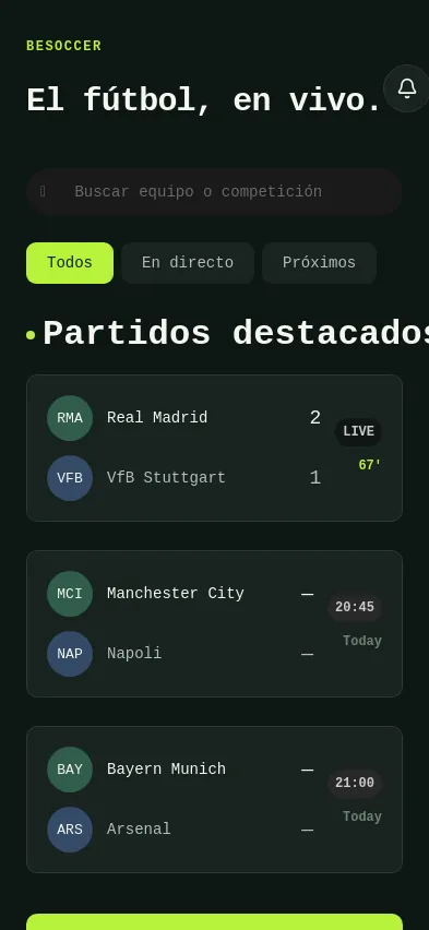 BeSoccer Mobile