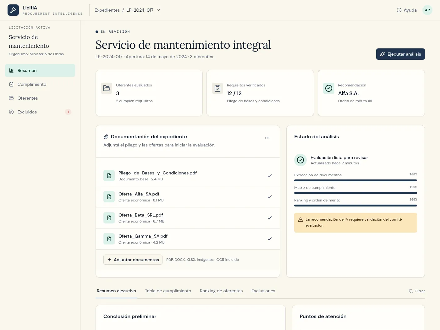 AI Licitation Analyzer