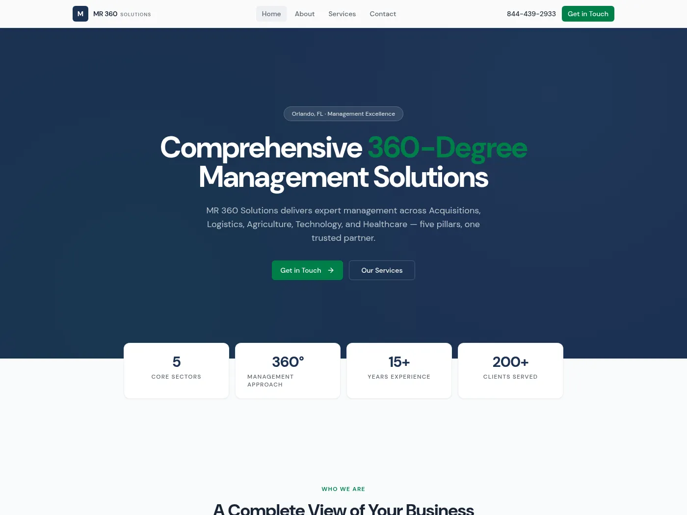 MR 360 Solutions Website