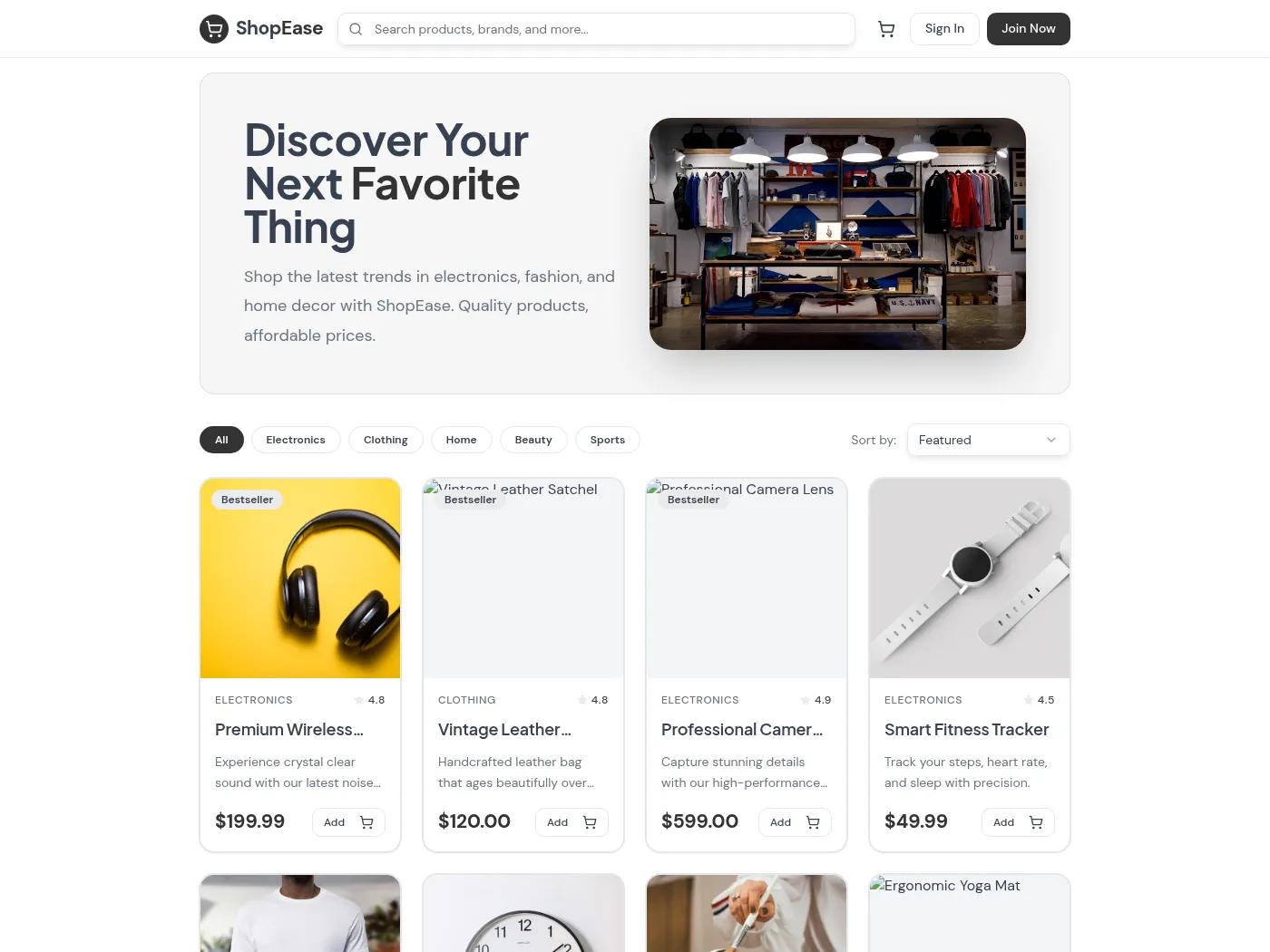 ShopEase Marketplace
