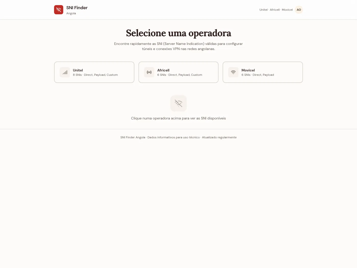 SNI Finder Angola