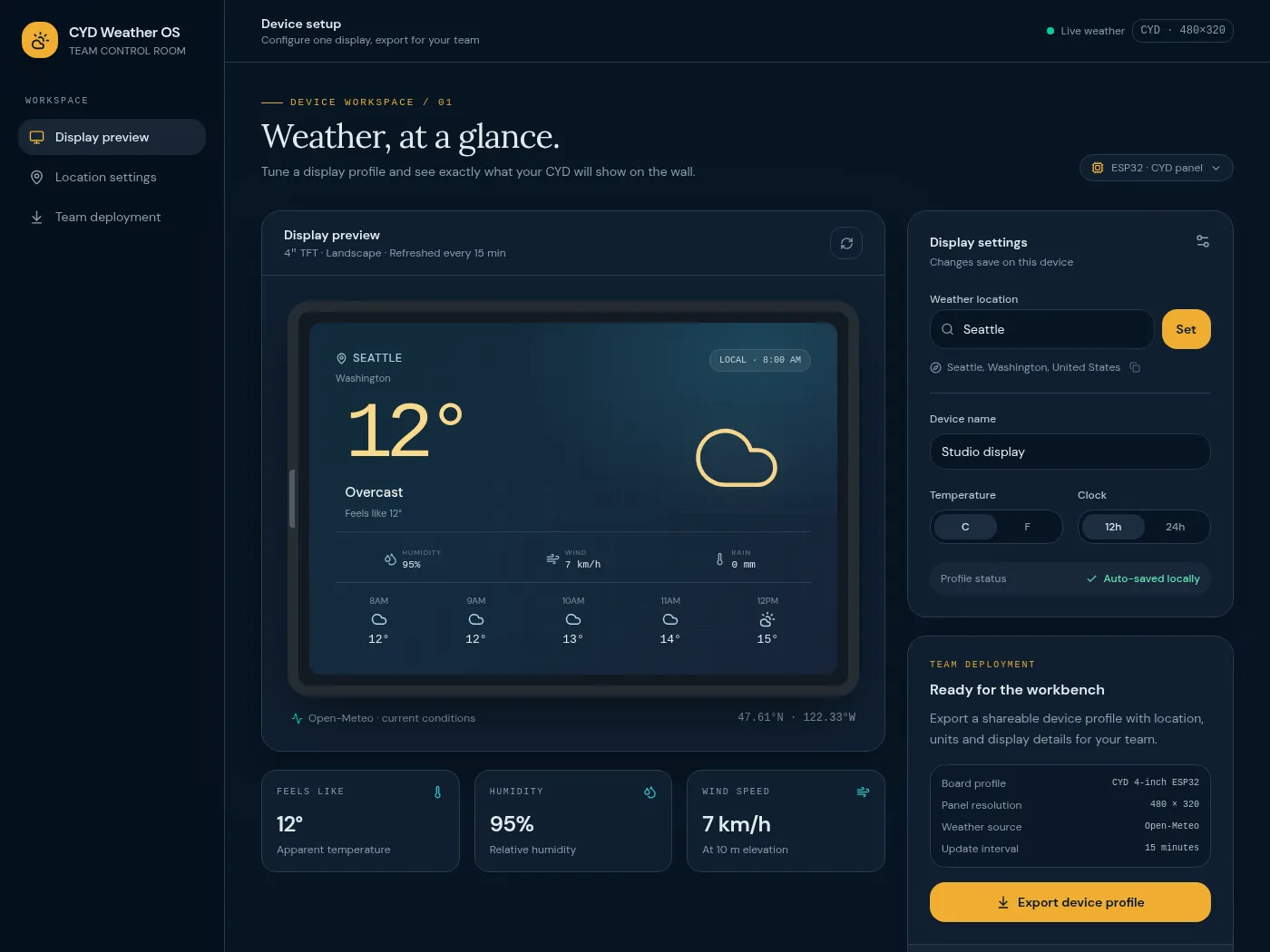 CYD Weather Display OS