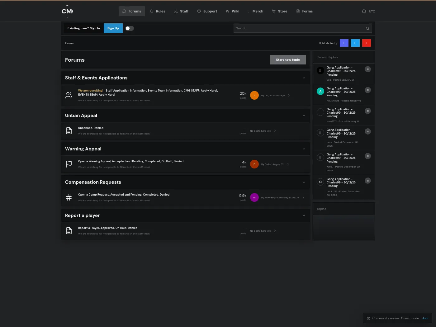 CMG Forums Revamp