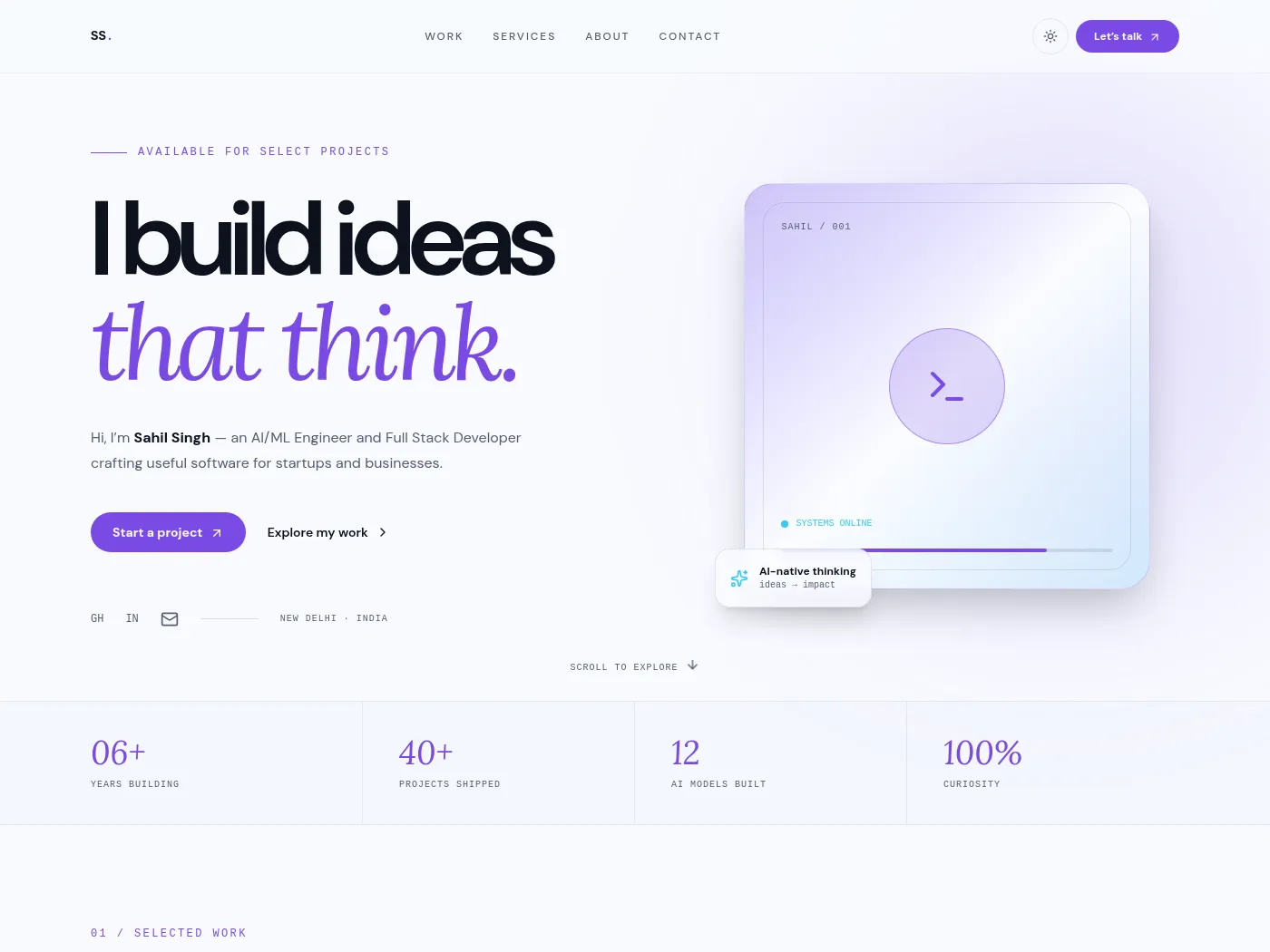 Sahil Singh Portfolio Pro