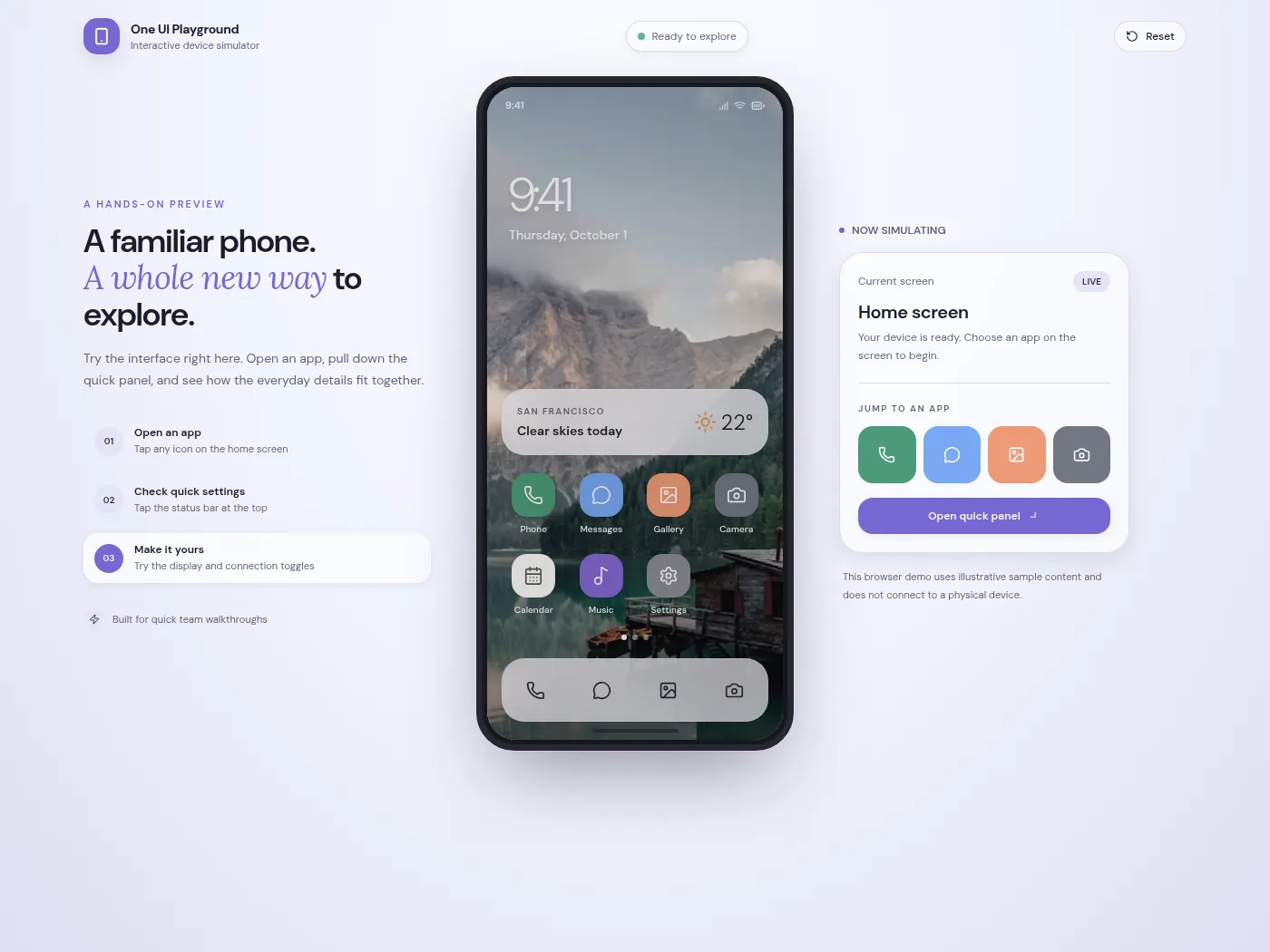 One UI 8 Browser Sim