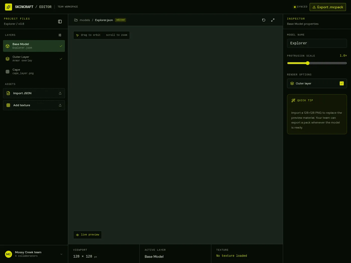 SkinCraft Editor