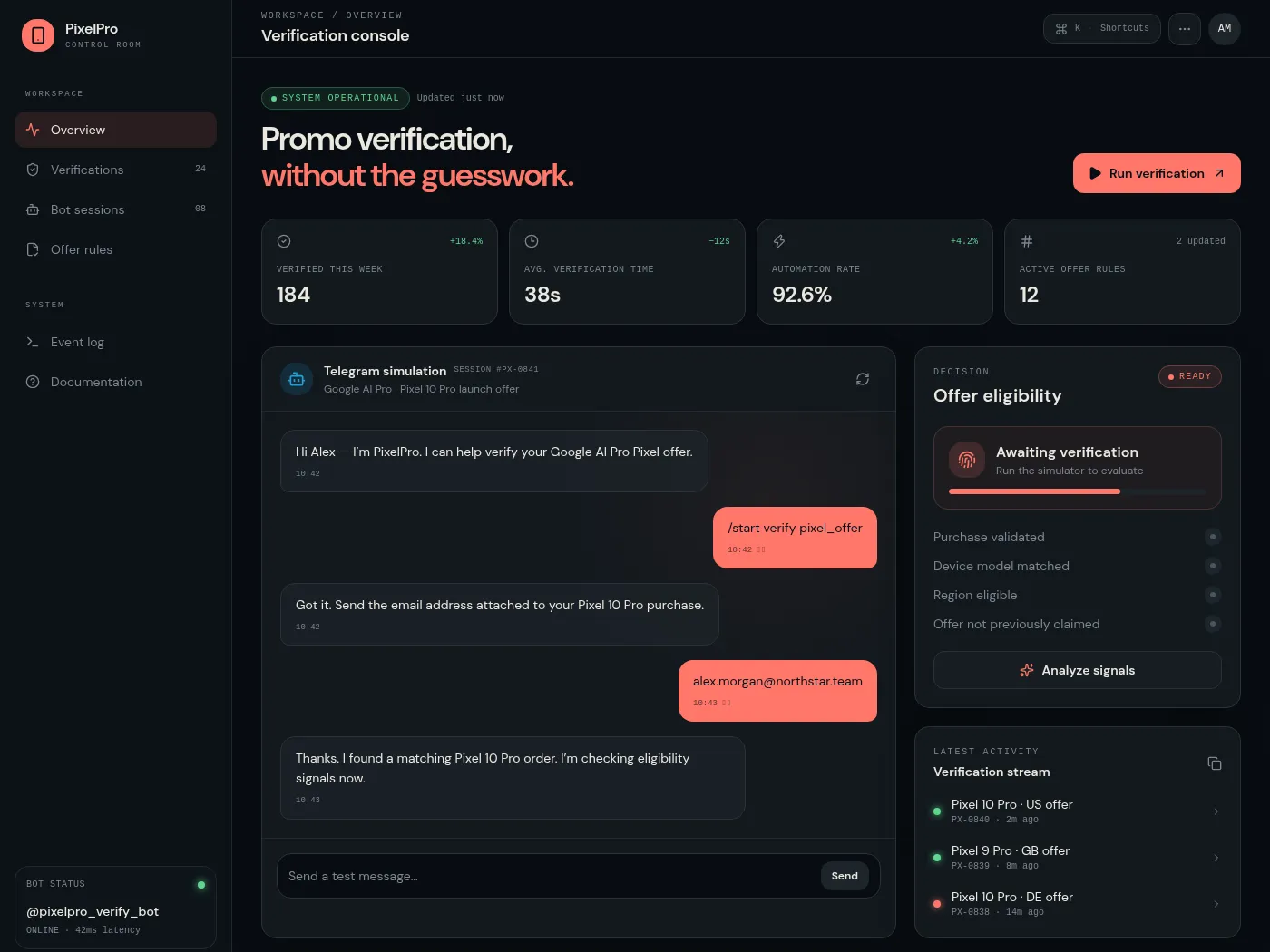 PixelPro Telegram Bot