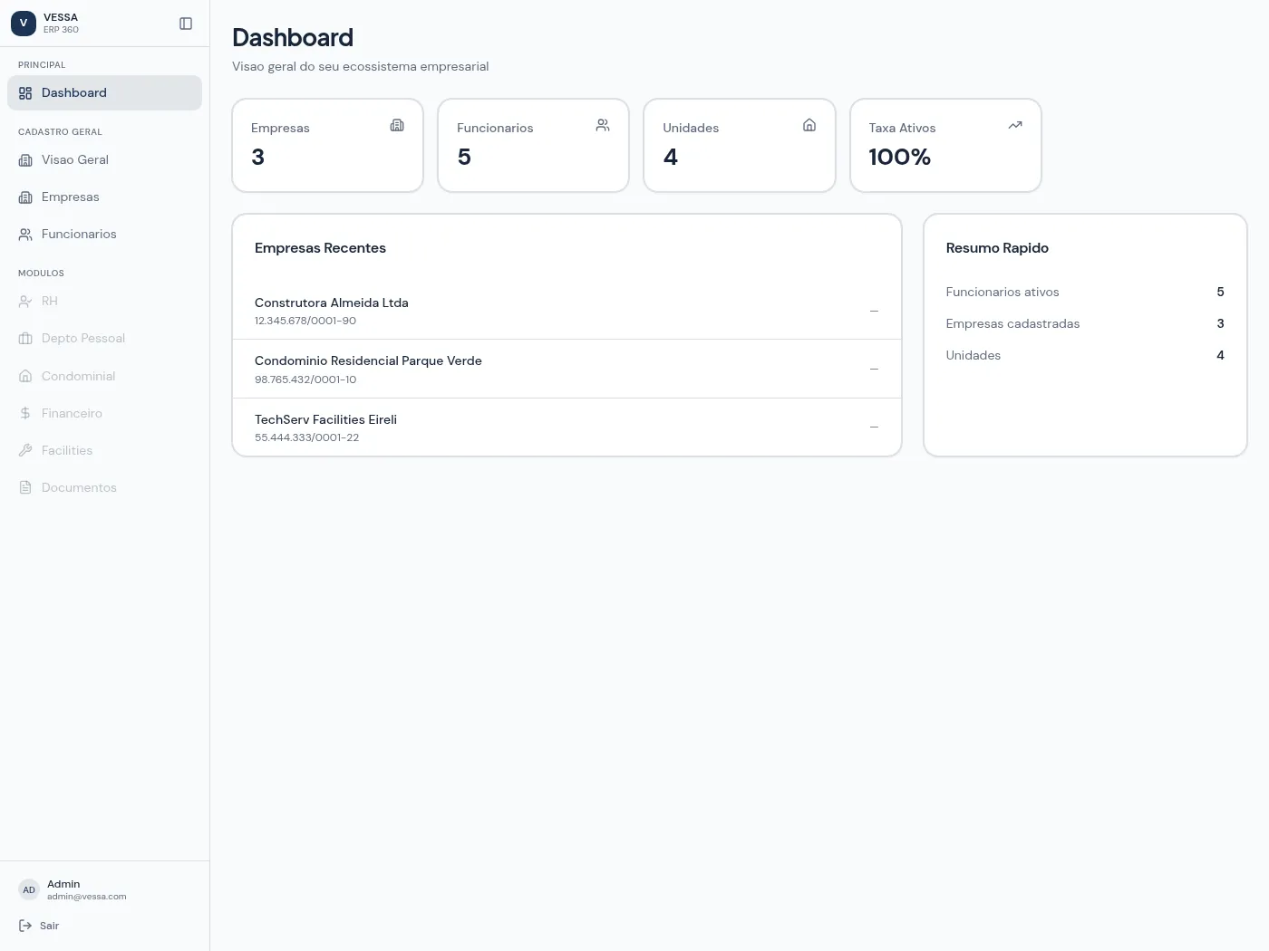 VESSA ERP 360 SaaS