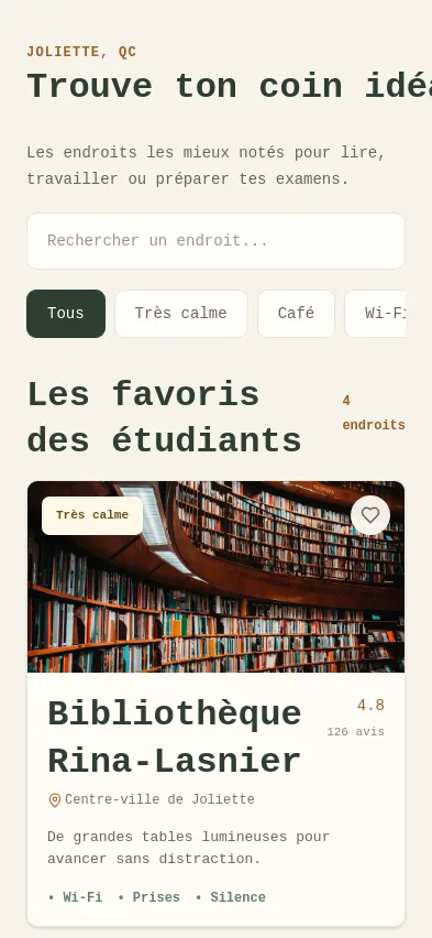 Joliette Study Spots