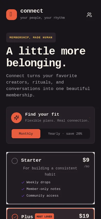 Connect Subscription Platform