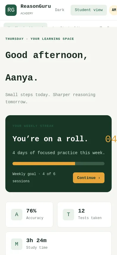 ReasonGuru Academy App