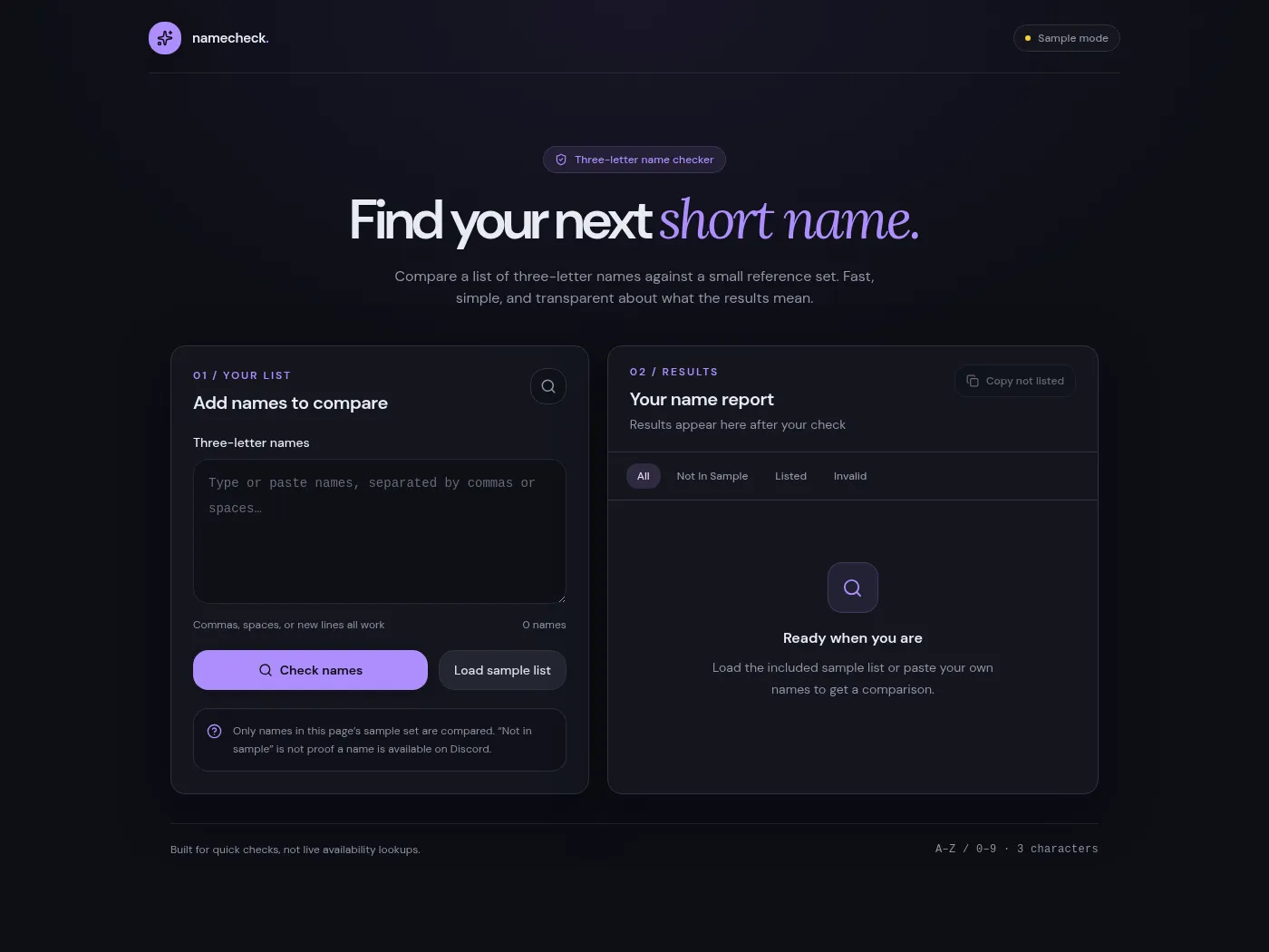 Discord Name Checker