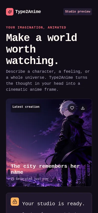 Type2Anime