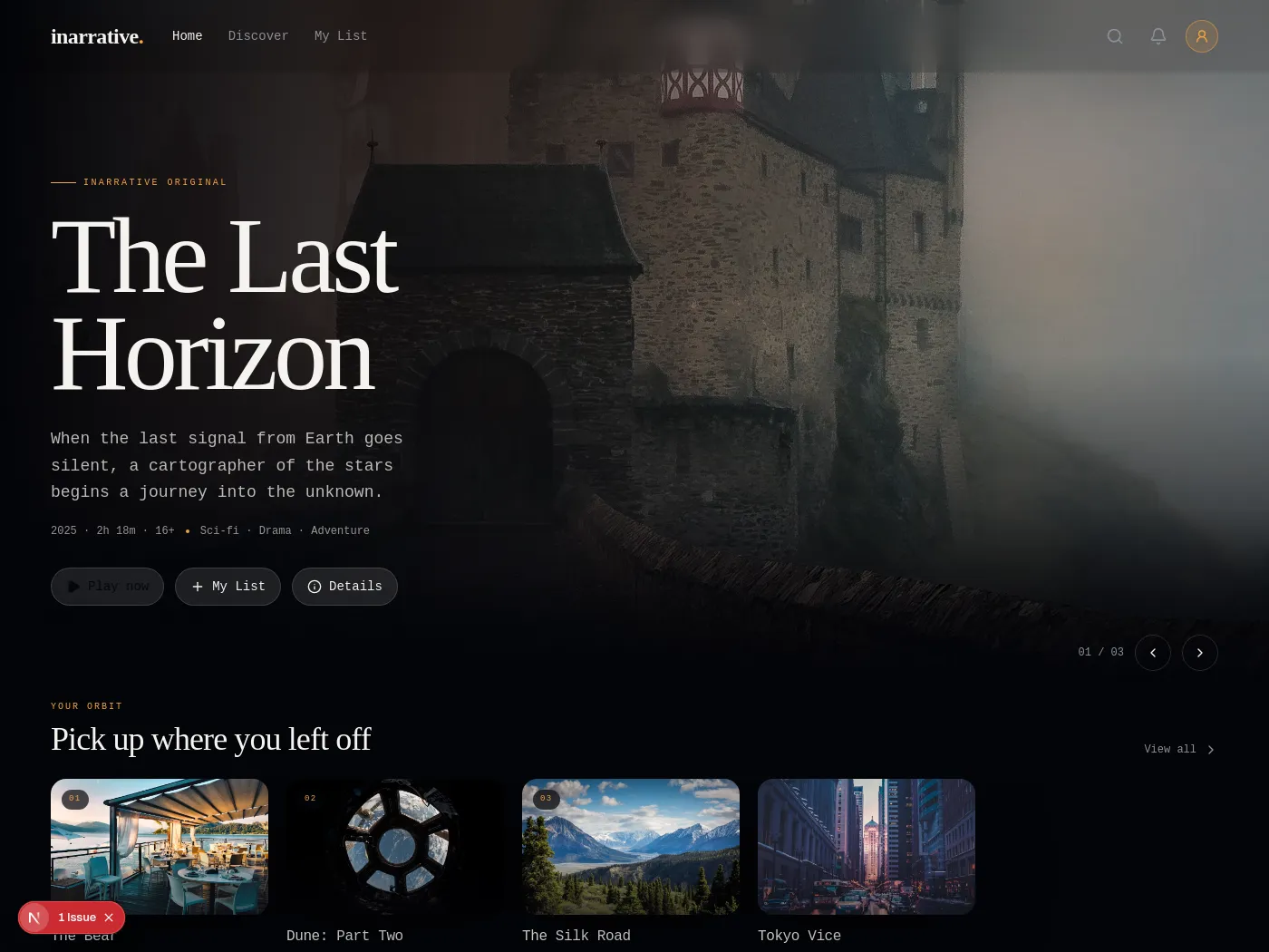 Inarrative 3D Streaming Platform