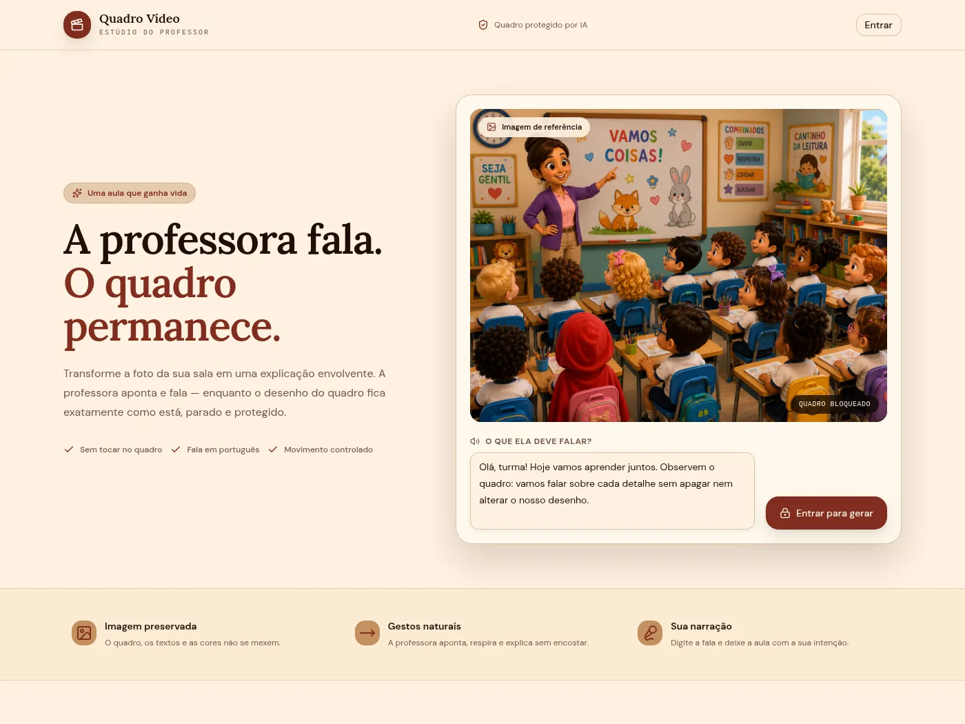 Quadro Vídeo Professor
