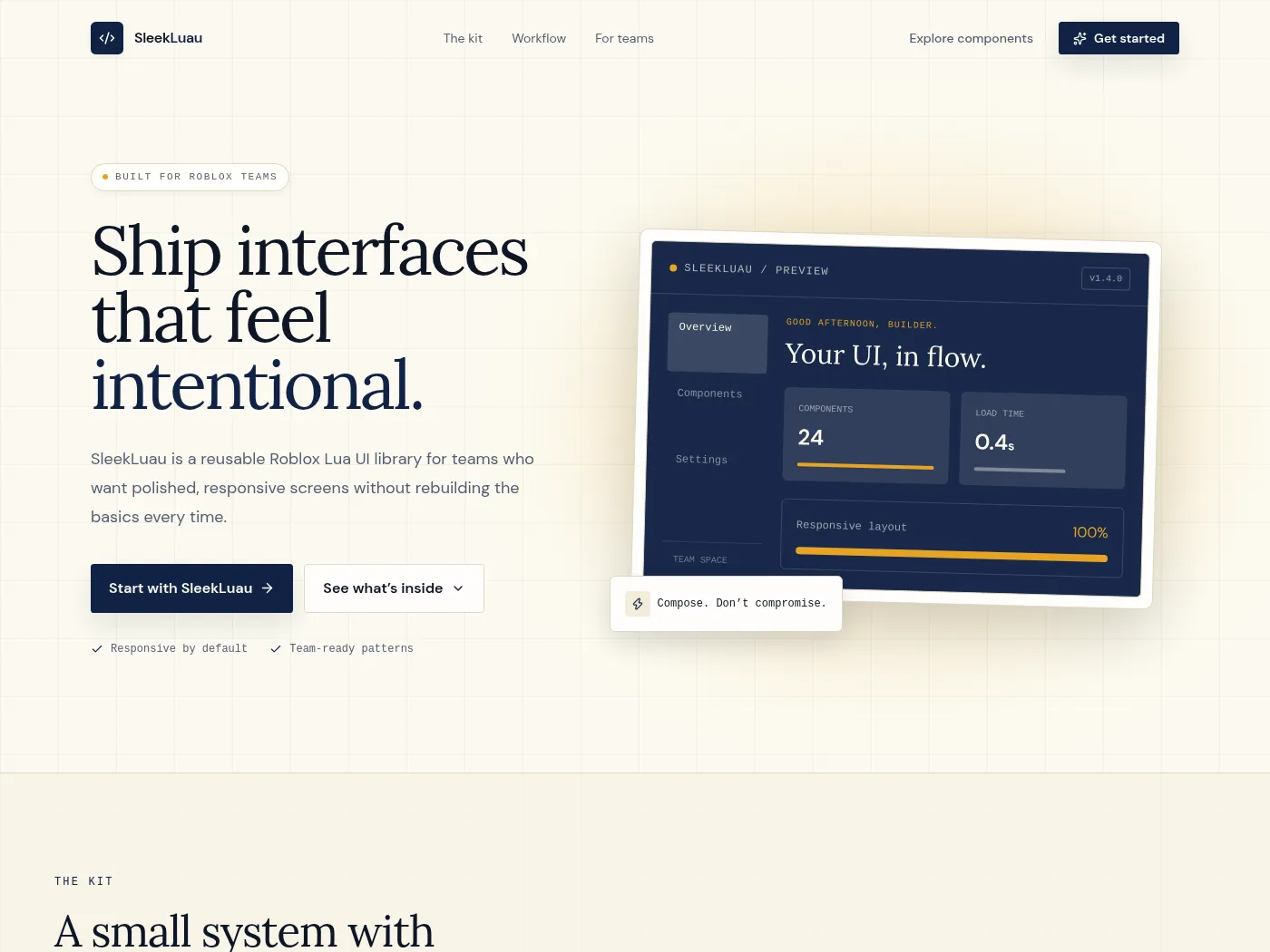 SleekLuau UI Kit