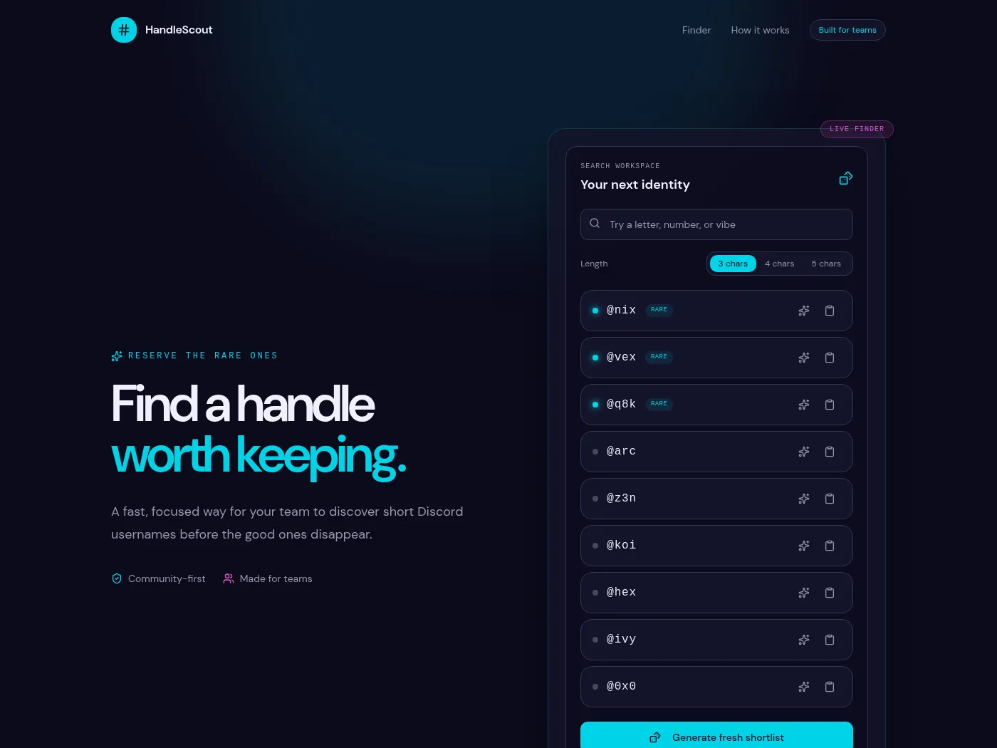 Discord Handle Finder