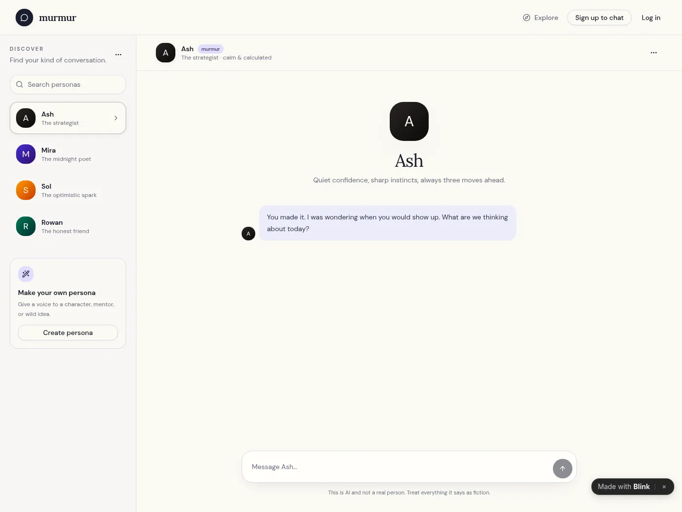 AI Persona Chat