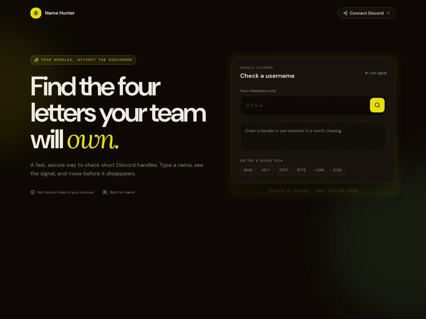 Discord Name Hunter