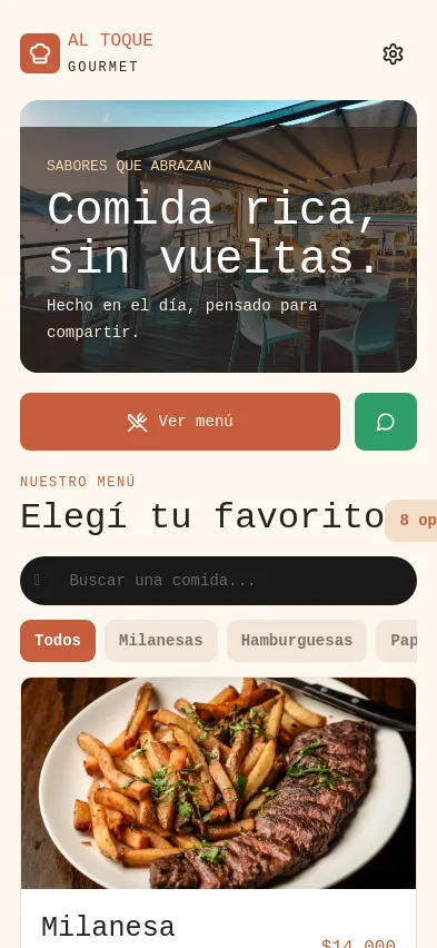 Al Toque Gourmet App