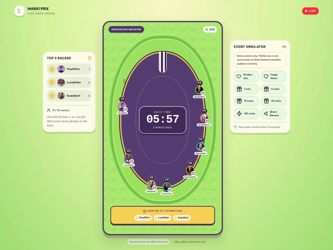 Mario Prix Live Racer