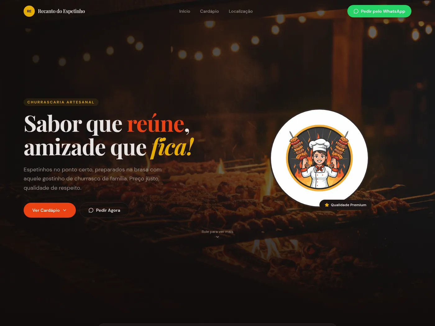 Espetinhos Web Experience