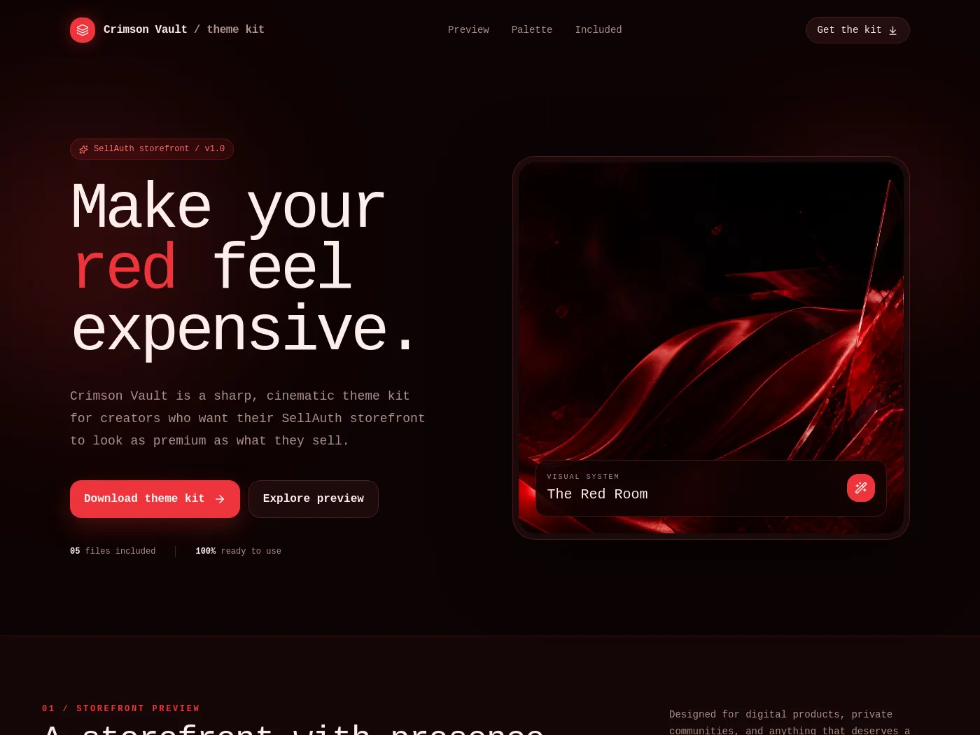 SellAuth Red Theme Kit