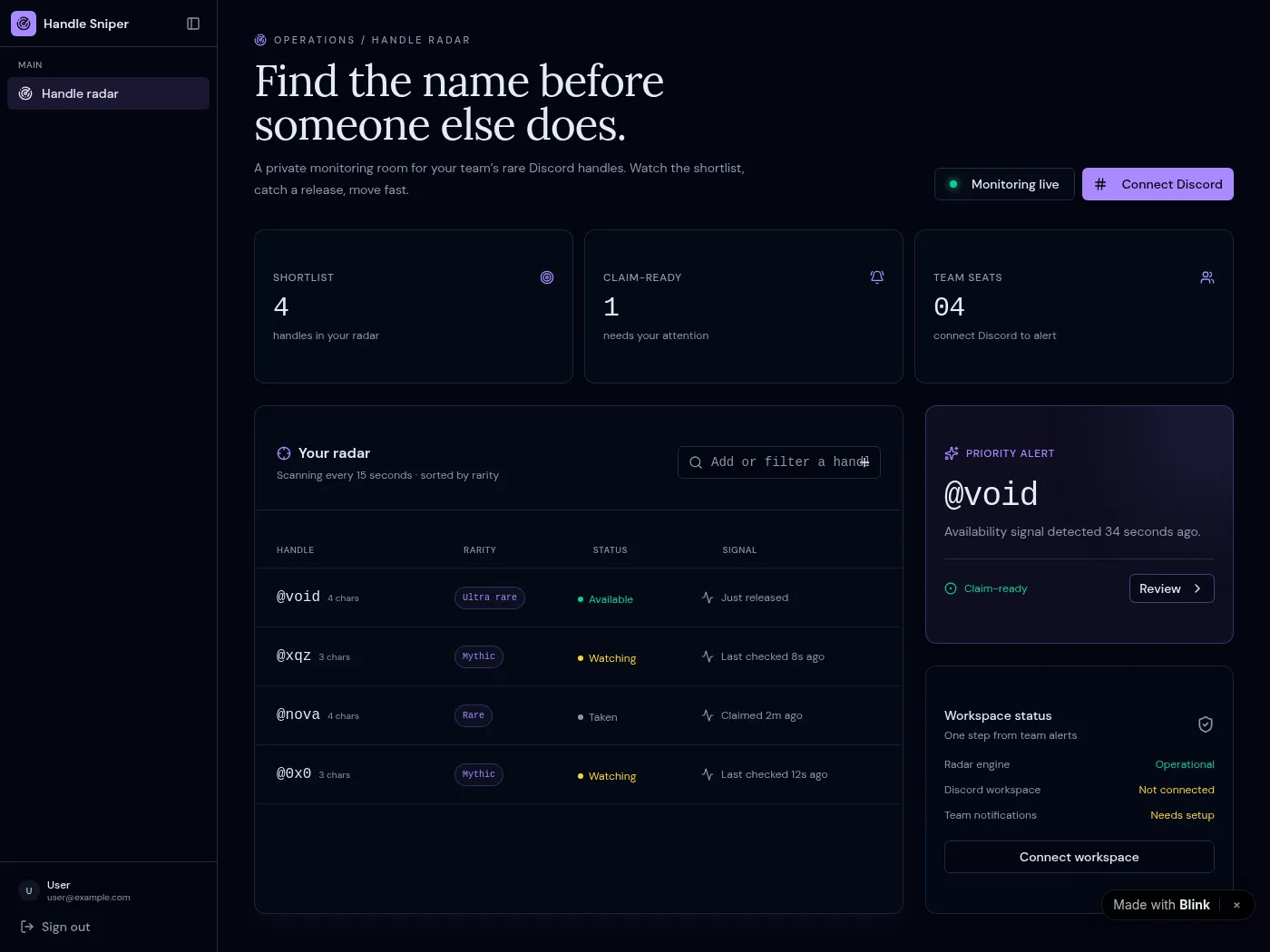 Discord Handle Sniper