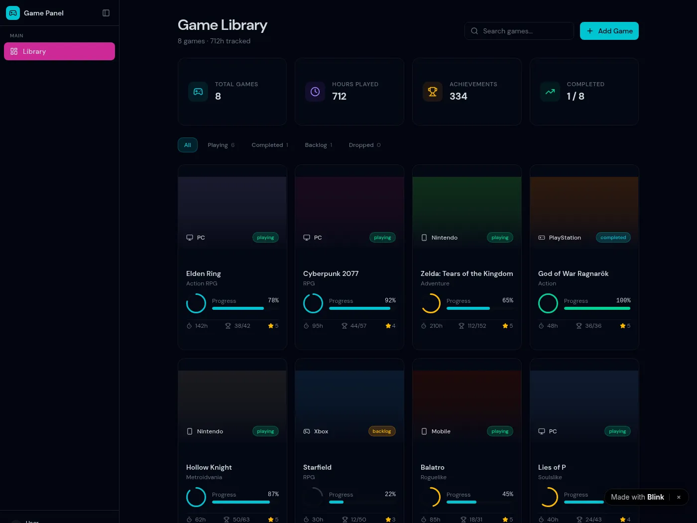 Game Panel Pro